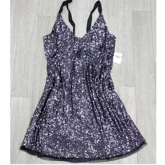 Free People | Dresses | Nwt Free People Gold Rush Mini Dress Sequins In ...